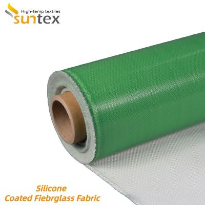 China Fireproof Silicone Coated Fiberglass Fabric with Temperature Resistance from -50 to 550°C and 850g/m2 Weight for Industrial Safety for sale