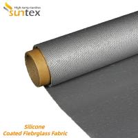 China Fireproof Heat Resistant Silicone Coated Fiberglass Fabric 850g/m2 High Silica Fiberglass Cloth for sale