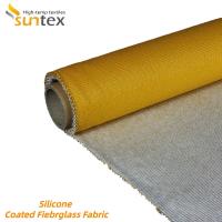 China Fireproof Silicone Coated Fiberglass Fabric with High Temperature Resistance (-70~260℃) and Chemical Corrosion Protection for sale