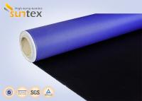 China Flexible Duct Cloth Fabric | M0 0.41mm 460g PU Coated Fire Resistant Fiberglass for sale