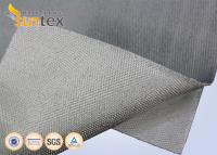 China Stainless Steel Wire Reinforced Fiberglass Cloth With PU Coating 0.7mm For Fire Blanket Smoke Curtains for sale