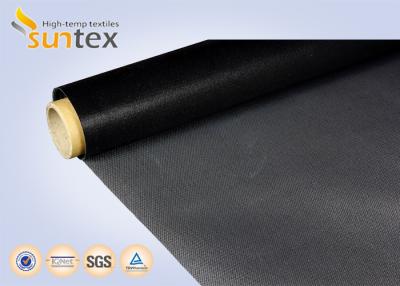China Black PTFE Coated Fiberglass Fabric For Thermal Insulation System for sale