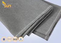 China Graphite Coated 1.4mm Firestop Fire Blanket Roll, 650 Degrees Heat Resistant Blanket Fabric On Roll for sale