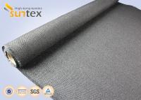 China Graphite Coated 1.4mm Firestop Fire Blanket Roll, 650 Degrees Heat Resistant Blanket Fabric On Roll for sale