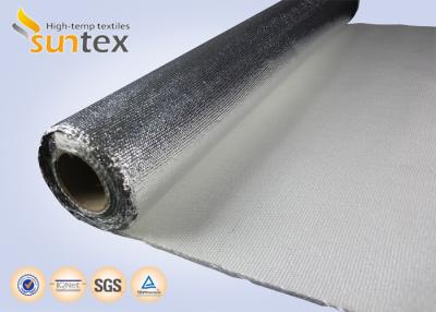 China 150℃ Heat Insulation Shield Material: Non Combustible Laminated Aluminum Foil Fiberglass Cloth (1.3mm) for sale