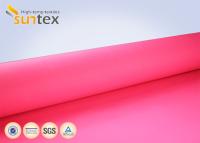 China Red 0.4mm Fire Resistant Fiberglass Fabric with Acrylic Coating for 550 Degree C Temperature Resistance and Easy Sewing for sale