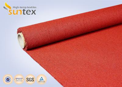 China Red Silicone Fiberglass Cloth 960 G/sqm, Heat & Cold Insulation Material for sale
