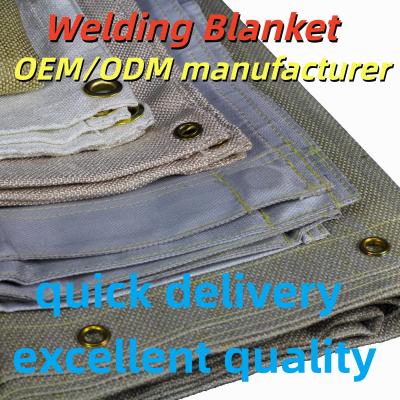 China 100% Fiberglass Welding Blanket with 550°C Heat Resistance and Acrylic Coating for Industrial Safety for sale