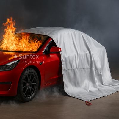 China Gray EV Car Fire Blanket with 550℃/1000℃ Thermal Resistance for Oxygen Deprivation Fire Control for sale