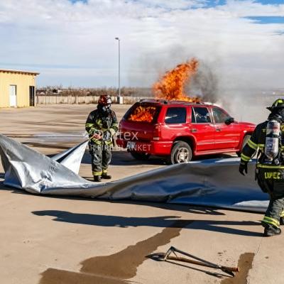 China Reusable EV Car Fire Blanket with 550℃/1000℃ Thermal Resistance and Oxygen Deprivation for Lithium-Ion Battery Fires for sale