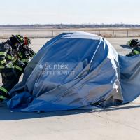 China Compact Emergency Car Fire Blanket with 550℃/1000℃ Thermal Resistance and Oxygen Deprivation for Fire Suppression for sale