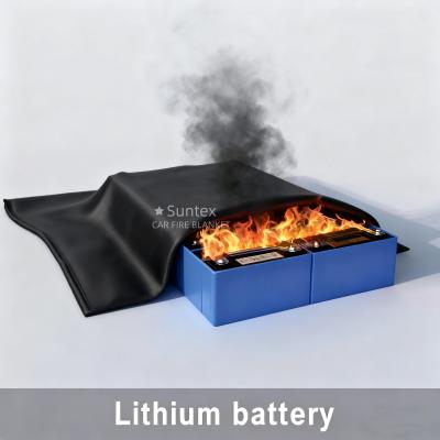 China Gray EV Car Fire Blanket with 550℃/1000℃ Thermal Resistance for Oxygen Deprivation Fire Safety for sale