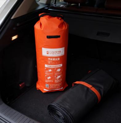 China Gray EV Car Fire Blanket with 550℃/1000℃ Thermal Resistance and Oxygen Deprivation for Fire Pit Mat Safety for sale