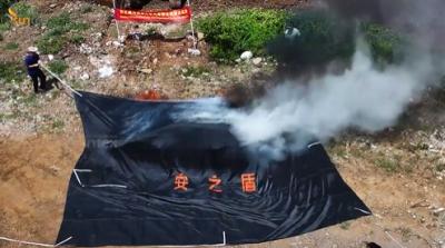 China Suntex EV Car Fire Blanket with 60-Minute Fire Control Smoke Ventilation and Oxygen Deprivation for sale