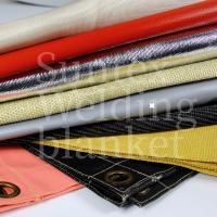 China Pre-Cut Heat and Spark Resistant Welding Blanket with Acrylic Coated Fiberglass for Fire Protection for sale