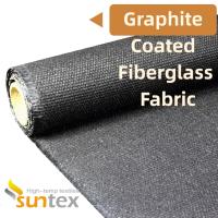 China High Temperature Fiberglass Cloth Black Graphite Coated Fabric with Fire Resistance and Abrasion Properties for Fire Control Systems for sale