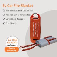 China Large EV Fire Blanket with 550℃/1000℃ Thermal Resistance for Oxygen Deprivation and Gray Color Protection for sale