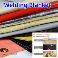 China SUNTEX Heavy Duty 550°C Heat Resistant Acrylic Coated Fiberglass Welding Blanket with Customizable Sizes for sale