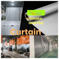 China EN-13501 Certified Fire Curtain Fabric with 550°C Temperature Resistance and 0.6mm Thickness Silicone Coated Fiberglass Fabric for sale