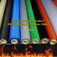 China Waterproof Fireproof Silicone Coated Fiberglass Fabric High Silica Fiberglass Cloth 850g/m2 for sale