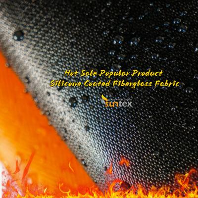 China High Temperature Resistance Alkali Free 850g/m2 Silicone Coated Fiberglass Fabric for Heat Insulation for sale