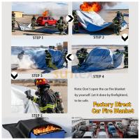 China 6x8M Large Size EV Car Fire Blanket with 550℃/1000℃ Thermal Resistance and Oxygen Deprivation for Fire Safety for sale