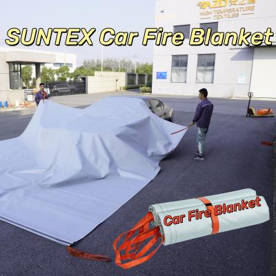 China Flame-Retardant EV Car Fire Blanket with 550℃/1000℃ Thermal Resistance for Oxygen Deprivation Fire Control for sale