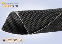 China Heavy Duty Welding Protection Blanket Fiberglass High Temperature Fabric Cloth 2.6mm Graphite Coated for sale