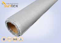 China 0.77mm PU Coated Fire Curtains Fabric Expansion Joint Cloth / Fiberglass Fabric Roll for sale