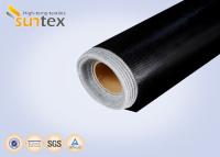 China Flame Retardant Silicone Coated Fiberglass Fabric with Temperature Resistance -50C to 500C, 400 g/sqm Weight, and 0.3 mm Thickness for sale