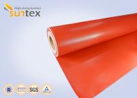 China 32-34 Oz. Fire Retardant Silicone Coated Fiberglass Cloth For Welding Curtains for sale