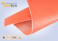 China 32oz Red Silicone Rubber Coated Fiberglass Cloth For Welding Blanket Fireproofing Textiles for sale