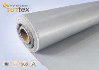 China 17 OZ Grey Welding Fabric Silicone Coated Fiberglass Cloth For Welding Curtains & Blankets for sale