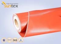 China Red 3732 Fiberglass Cloth, Silicone Rubber Coated, High Temperature & Fire Resistant for sale