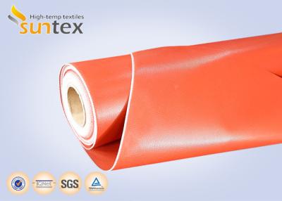 China Red 3732 Fiberglass Cloth, Silicone Rubber Coated, High Temperature & Fire Resistant for sale