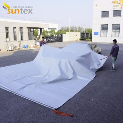 China Gray EV Car Fire Blanket with 550℃/1000℃ Thermal Resistance and Oxygen Deprivation for Emergency Safety for sale