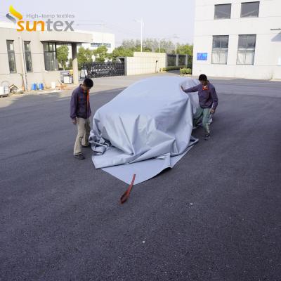 China EV Car Fire Blanket with 550℃/1000℃ Thermal Resistance and Oxygen Deprivation for Electric Vehicles EN 13501 European Standards for sale