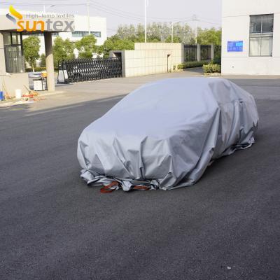 China Gray Color 550℃/1000℃ Thermal Resistance Fire Blanket with Oxygen Deprivation for EV Car Fire Safety for sale