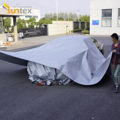 China Gray Color EV Car Fire Blanket with 550℃/1000℃ Thermal Resistance and Oxygen Deprivation for Fire Safety for sale