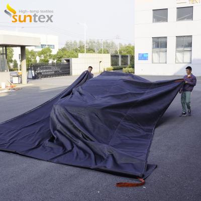 China 6 X 8 Meter 100% Flame Retardant EV Car Fire Blanket with 550℃/1000℃ Thermal Resistance for Battery Fires for sale