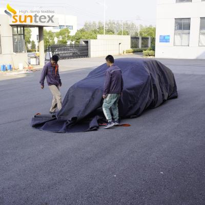China Gray EV Car Fire Blanket with 550℃/1000℃ Thermal Resistance and Oxygen Deprivation for Fire Safety for sale
