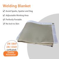 China Custom Size High Temperature Resistant Heavy Duty Fiberglass Welding Fire Blanket for sale