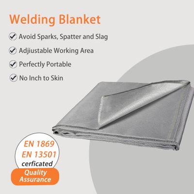 China Large Size 100% Fiberglass Welding Blanket Fire Blanket with 550°C Heat Resistance for Industrial Safety for sale
