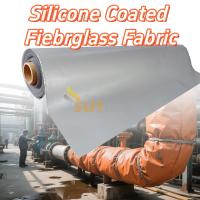 China High Temperature Resistant Fireproof Anti-tear Silicone Coated Fiberglass Fabric for Industrial Applications for sale