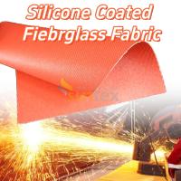 China High Temperature Resistant Fireproof Anti-tear Silicone Coated Fiberglass Fabric for Industrial Applications for sale