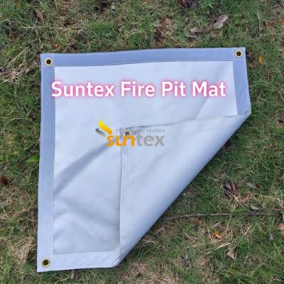 China 550C Heat Resistant Fire Pit Mat with Customizable Size and Multi-Layer Structure for Outdoor Grill Protection for sale