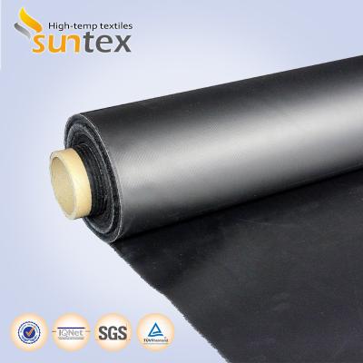 China Chemical-Resistant Neoprene-Coated Fiberglass Fabric – 0.5mm, Black, Weather Resistant for sale