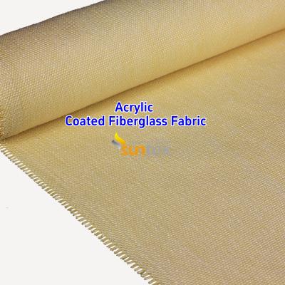 China Acrylic Coated Fire Resistant Fiberglass Fabric with 550 Degree C Temperature Resistance for Welding Blankets for sale