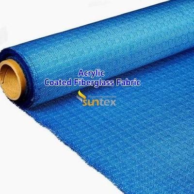 China Acrylic Coated Fire Resistant Fiberglass Fabric with 550 Degree C Temperature Resistance for Welding Blankets for sale