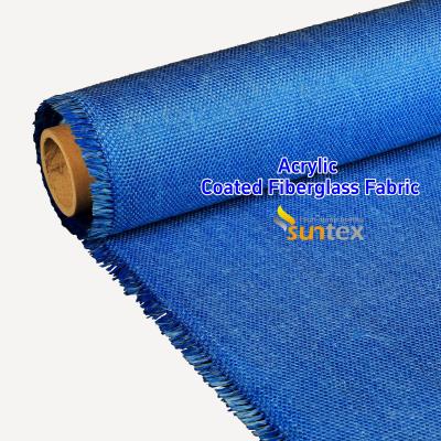 China Red 0.4mm Acrylic Coated Fiberglass Fabric with 550 Degree C Temperature Resistance for Welding Blankets for sale